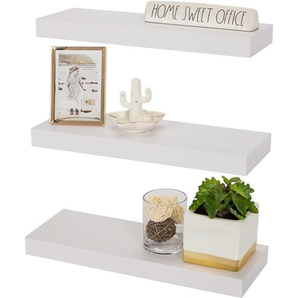 Wall Decor | Floating Shelf Set Rustic Engineered Wood Hanging ...